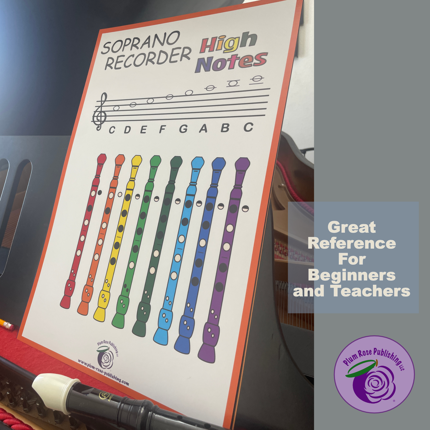 Recorder Finger Chart (11x17) Recorder Learn to Play - Play the ...
